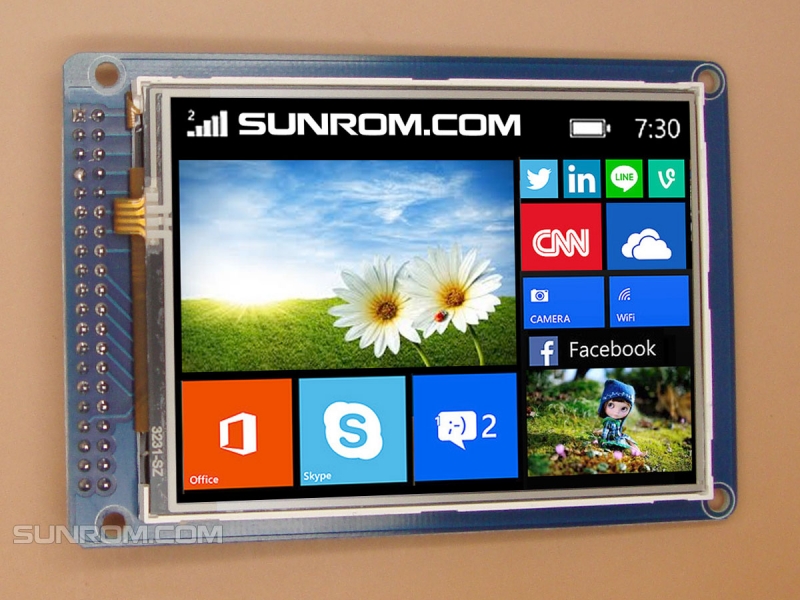 Hobbytronics. 3.2" Touch Screen TFT LCD Panel 320x240 - ILI9341 ...