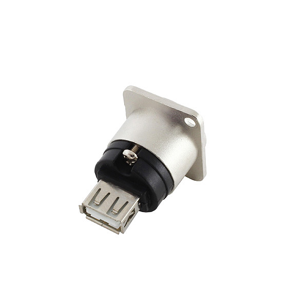 Hobbytronics. USB 2.0 Connector Panel Mount Socket A to B